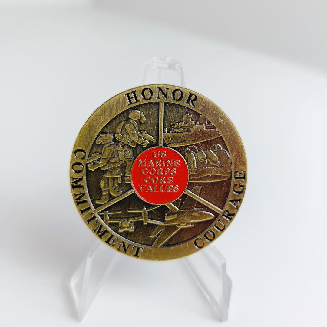 US Army Core Values Honor Courage Commitment Commemorative Coin Collectibles Numismatics Colored ...