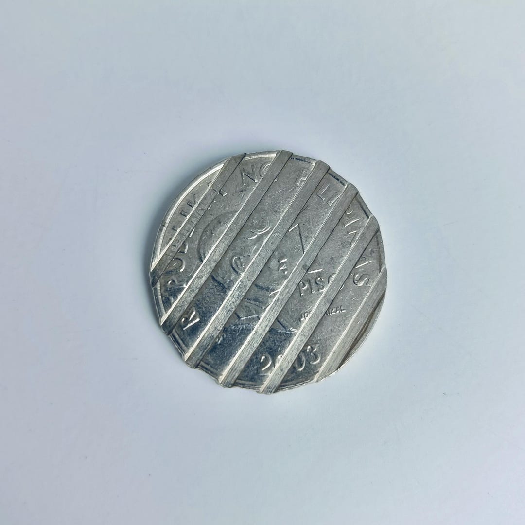 Philippines 1 2003 Misalignment Strike Error Coin Waffled New Design ...