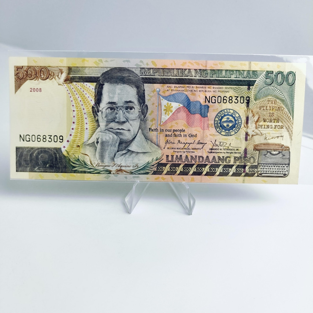 Philippines 500 Piso Banknote: 2008 Uncirculated Paper Money - Etsy