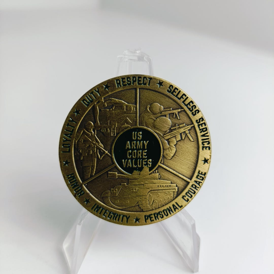 US Army Core Values Loyalty Duty Respect Selfless Service Commemorative ...