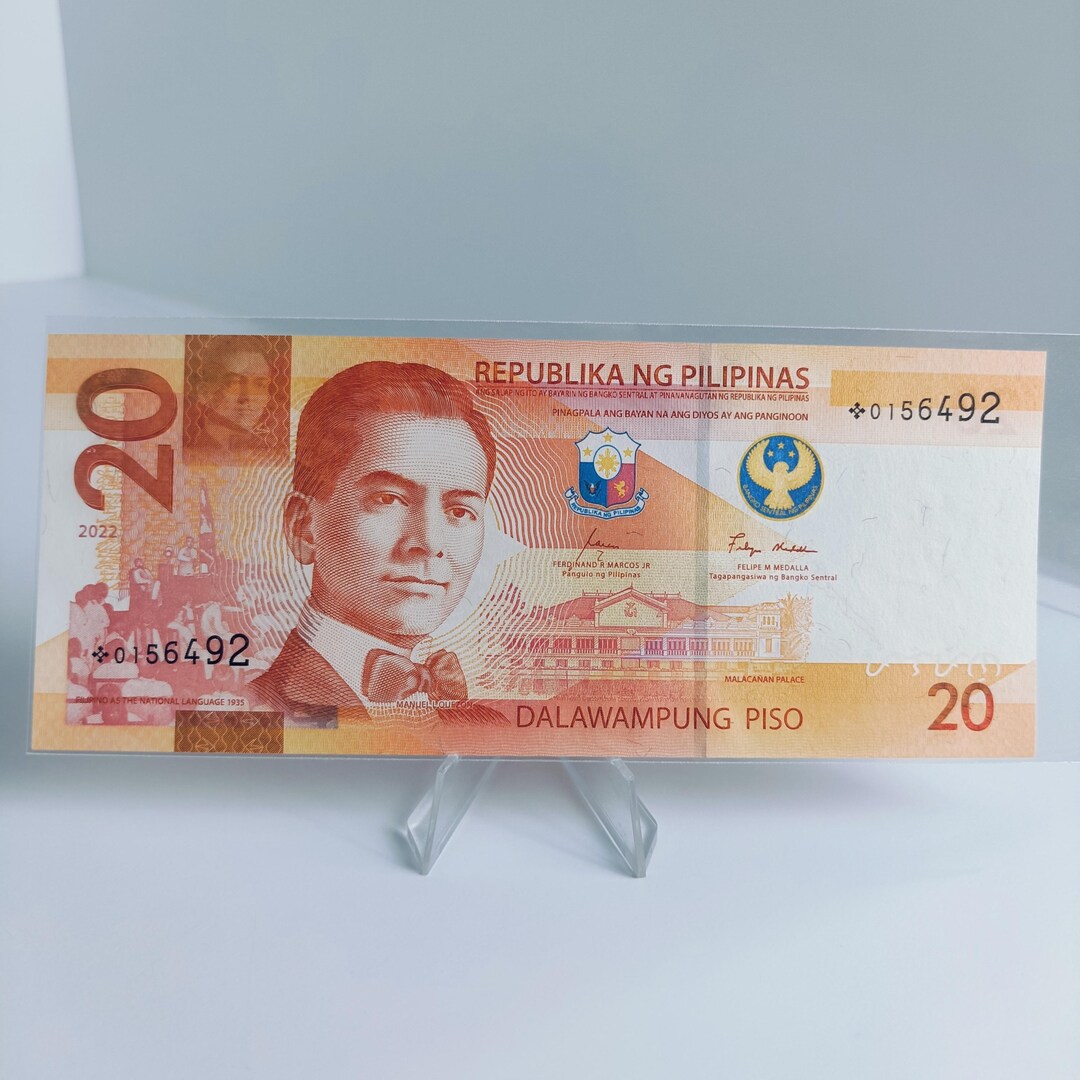 2022 Philippines 20 Peso Star Note: Marcos BBM Medalla, Uncirculated ...