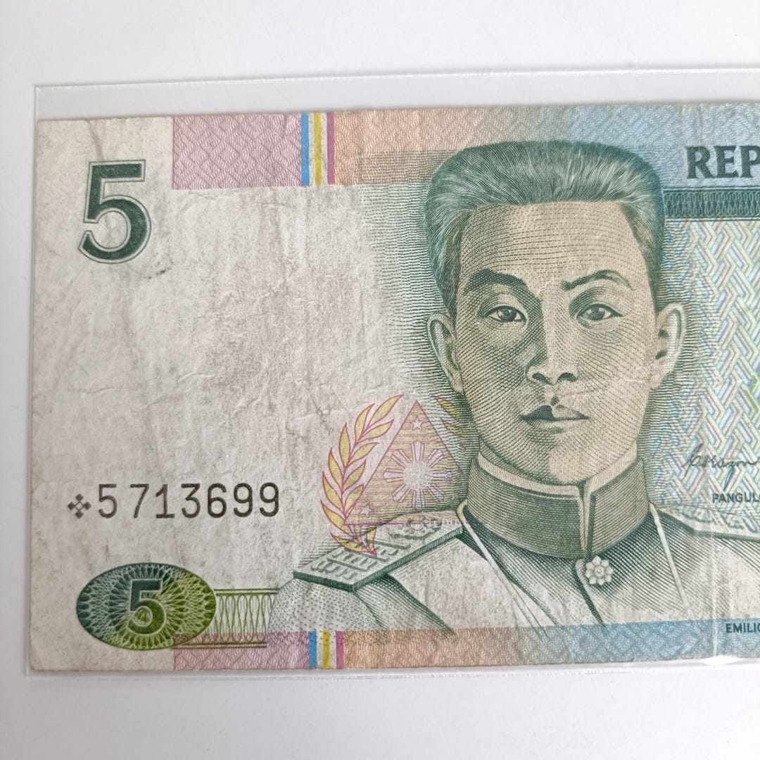 1985 Philippines 5 Peso Starnote – Aquino-fernandez Banknote - Etsy