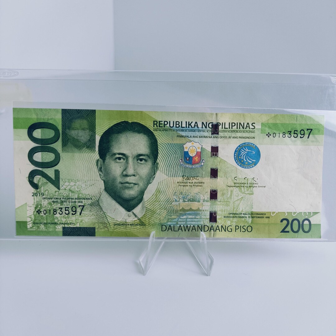 Philippine 200 Peso Banknote: Duterte-diokno, 2019 New Generation ...