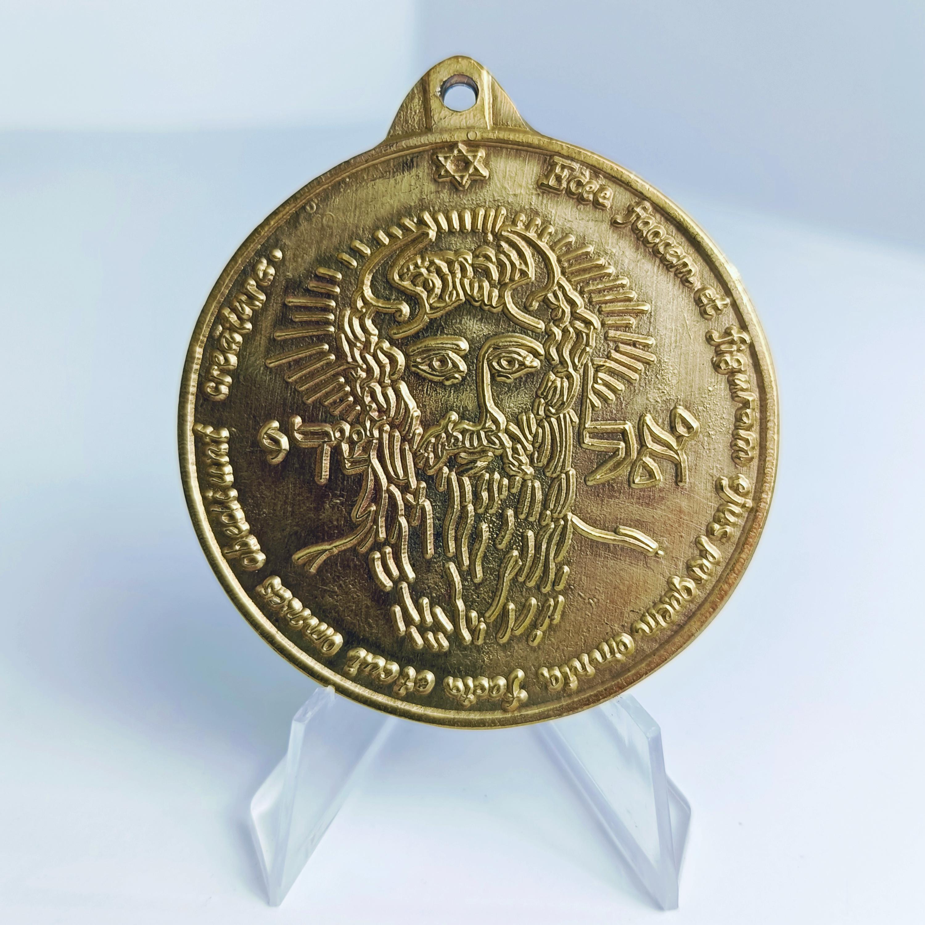 72 Names of God Engraved Medallion, Anting-anting Amulet From the ...