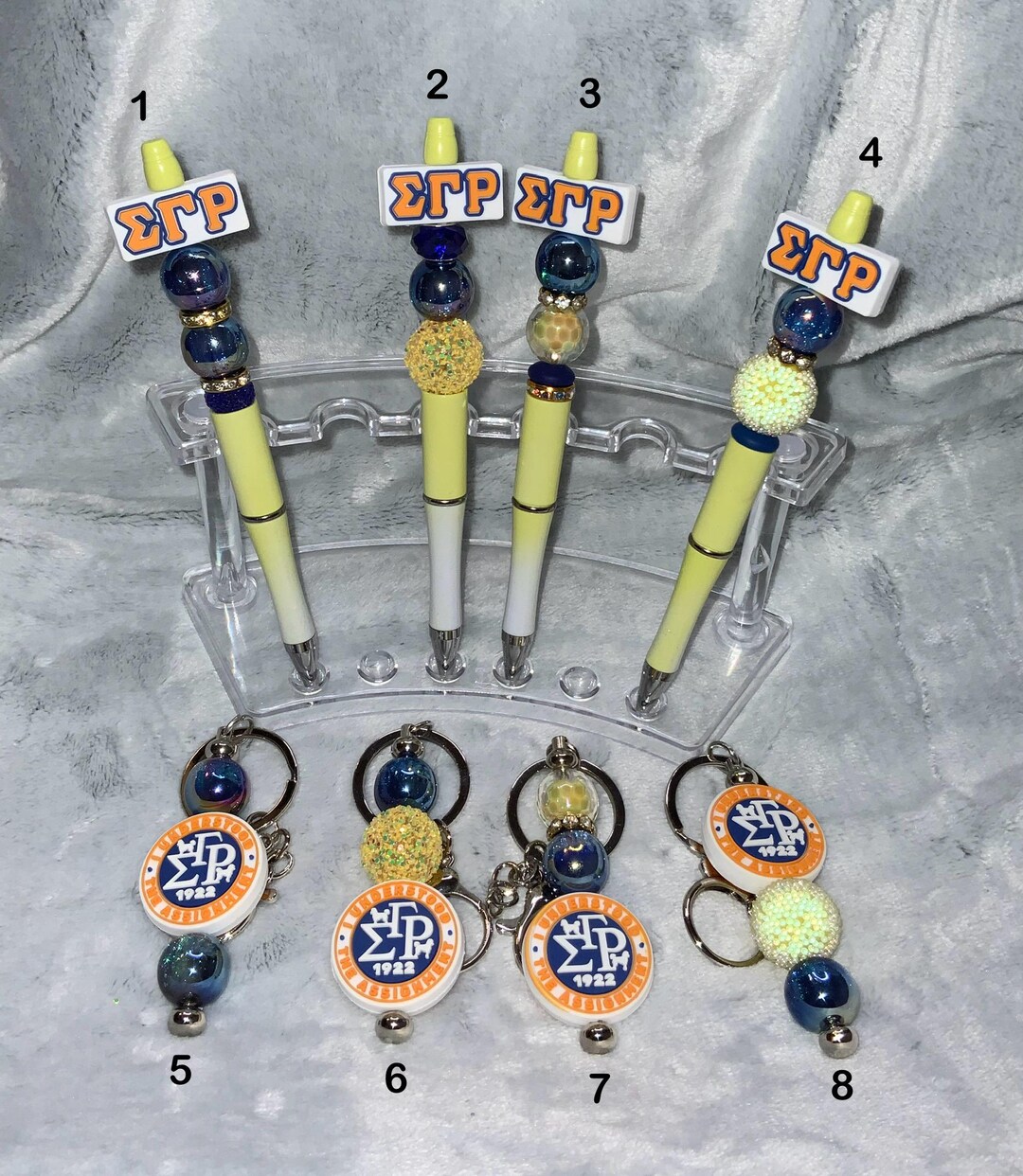 Sigma Gamma Rho Sorority Inc. Beaded Pens and Keychains. Makes a Great ...