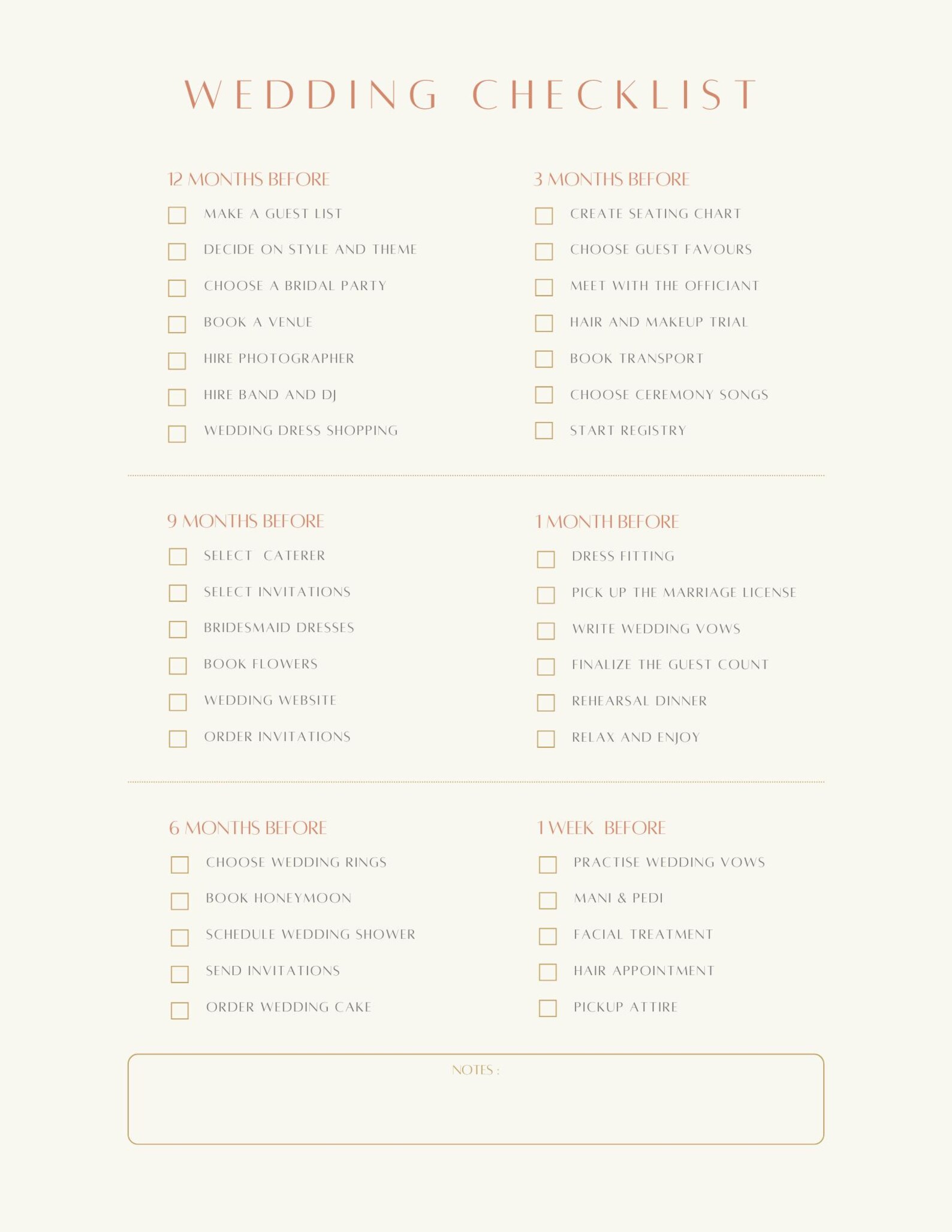 Boho-inspired Wedding Checklist Template Editable Template - Etsy