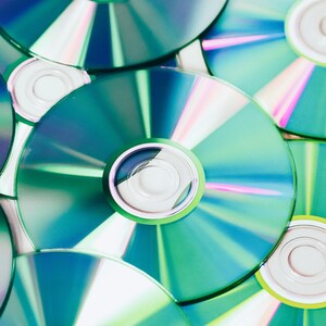 Retro CD Stack Poster – Vibrant Design - Etsy