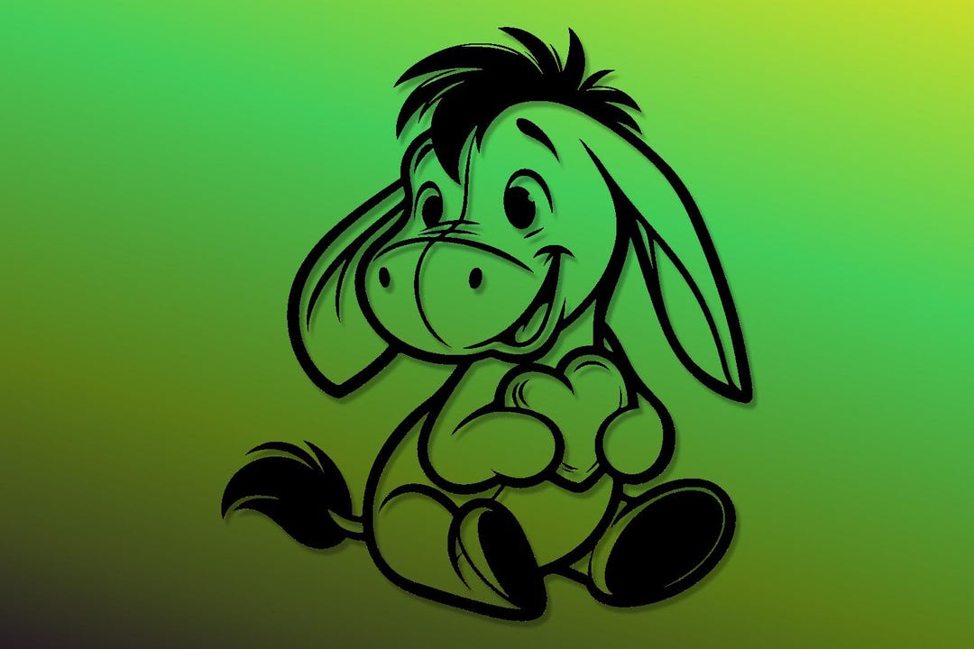 Eeyore Cute Sticker for Your Car or Laptop - Etsy