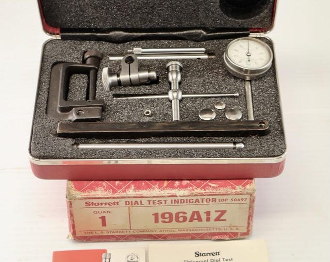 L. S. Starrett No. 196A1Z Dial Test Indicator / EDP 50697 / Machinist ...
