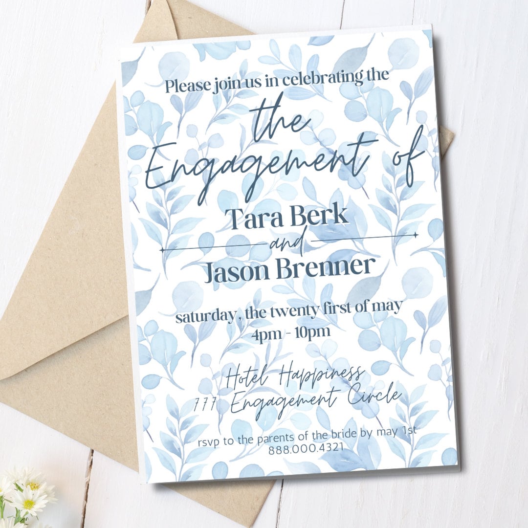 Editable Engagement Invitation, Digital Party Invite - Etsy