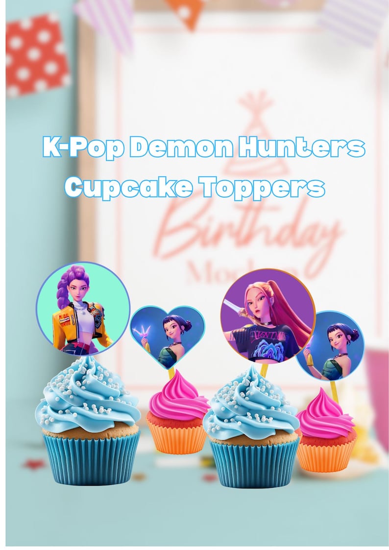 Printable K-pop Demon Hunters Party Decorations Template, Huntrix ...