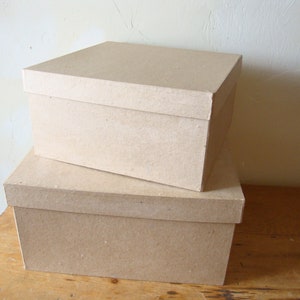 Large Paper Mache Boxes, Gift Wrap, Containers, Ready to Decorate ...