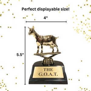 The Goat Trophy | G.O.A.T Greatest of All Time Trophy | Funny ...