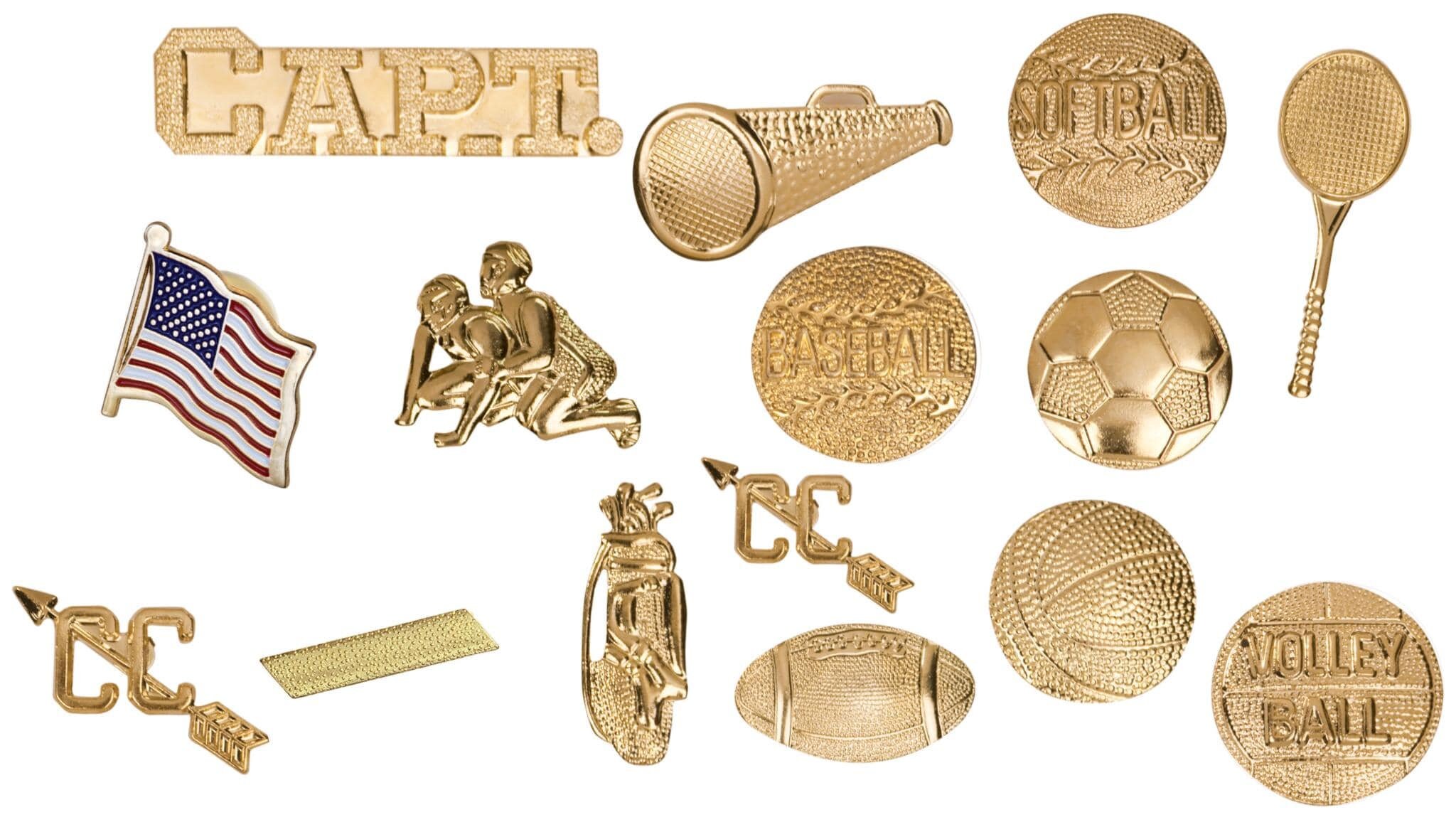 Varsity Sport Pins: Chenille Letter Lapel Pins (pack of 4) - Etsy
