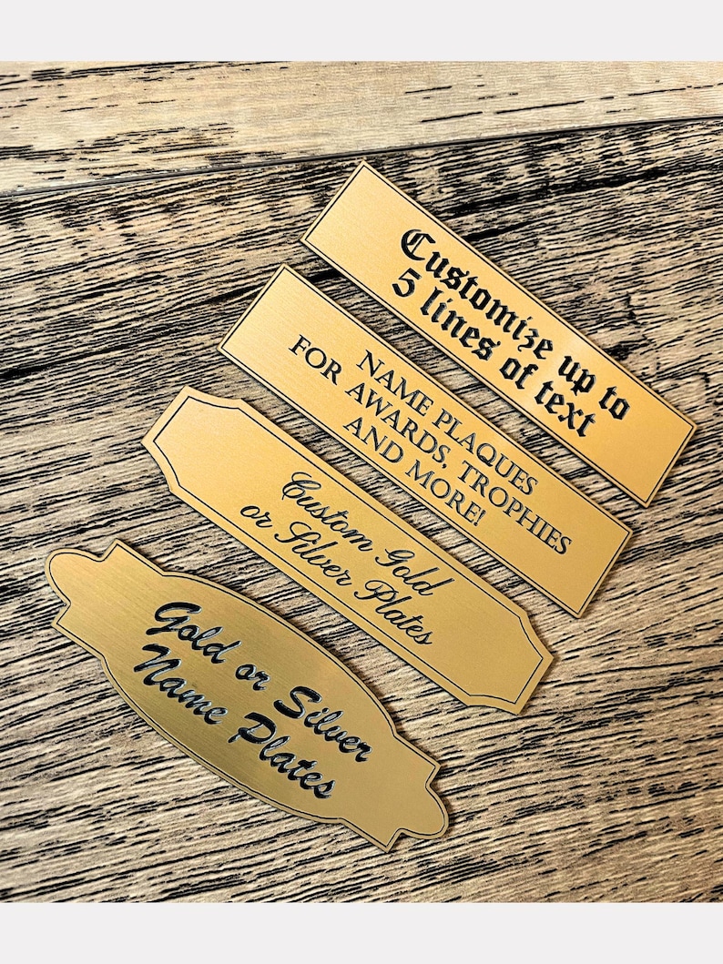 Personalized Gold/silver/black Name Plate | Custom Laser Engraved ...