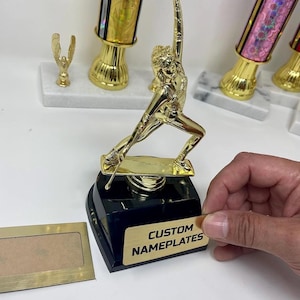 Flexibrass Custom Engraved Nameplate: Gold, Silver, Black, Rose, or ...