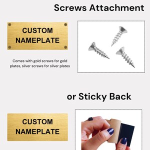 Flexible Custom Engraved Nameplate: Gold or Silver Flexibrass Plate - Etsy