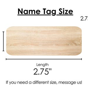 Personalized Magnetic Wooden Name Tag, Custom Engraved Wood, Corporate ...