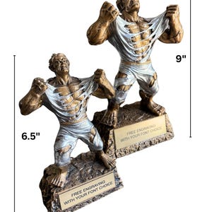 Hulk Monster Resin Victory Trophy - FREE ENGRAVING on Customizable ...
