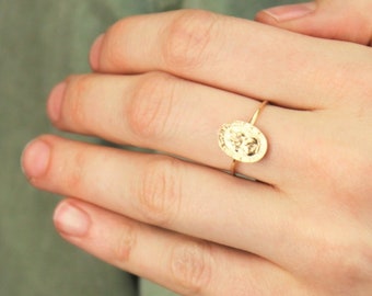 Gold St Christopher Ring - Etsy