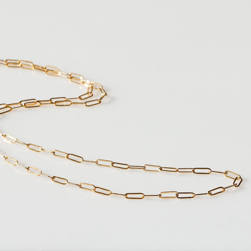 Gold Paperclip Necklace - Etsy