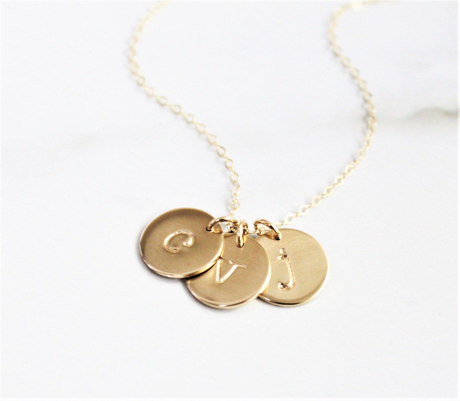 Custom Initial Necklace Personalized Necklace Silver Rose - Etsy