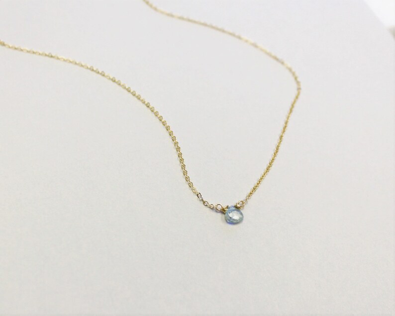 Ultra TINY Gemstone Necklace Necklaces for Women Birthday | Etsy