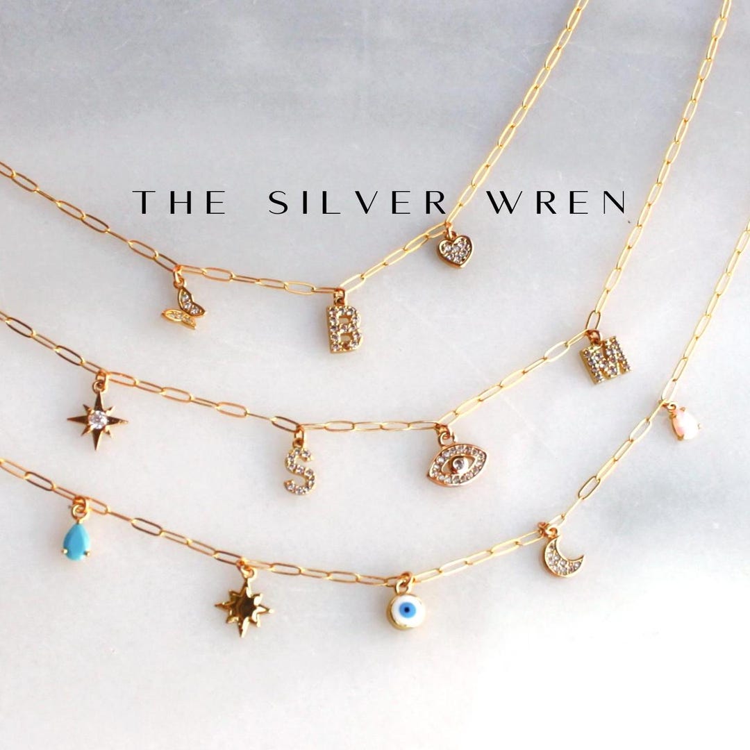 Dainty Multi Charm Necklace, Custom Multi Charm Necklace, Jewelry ...