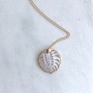 Gifts for Her, Shell Leaf Pendant Necklace, Necklaces for Women, Shell ...
