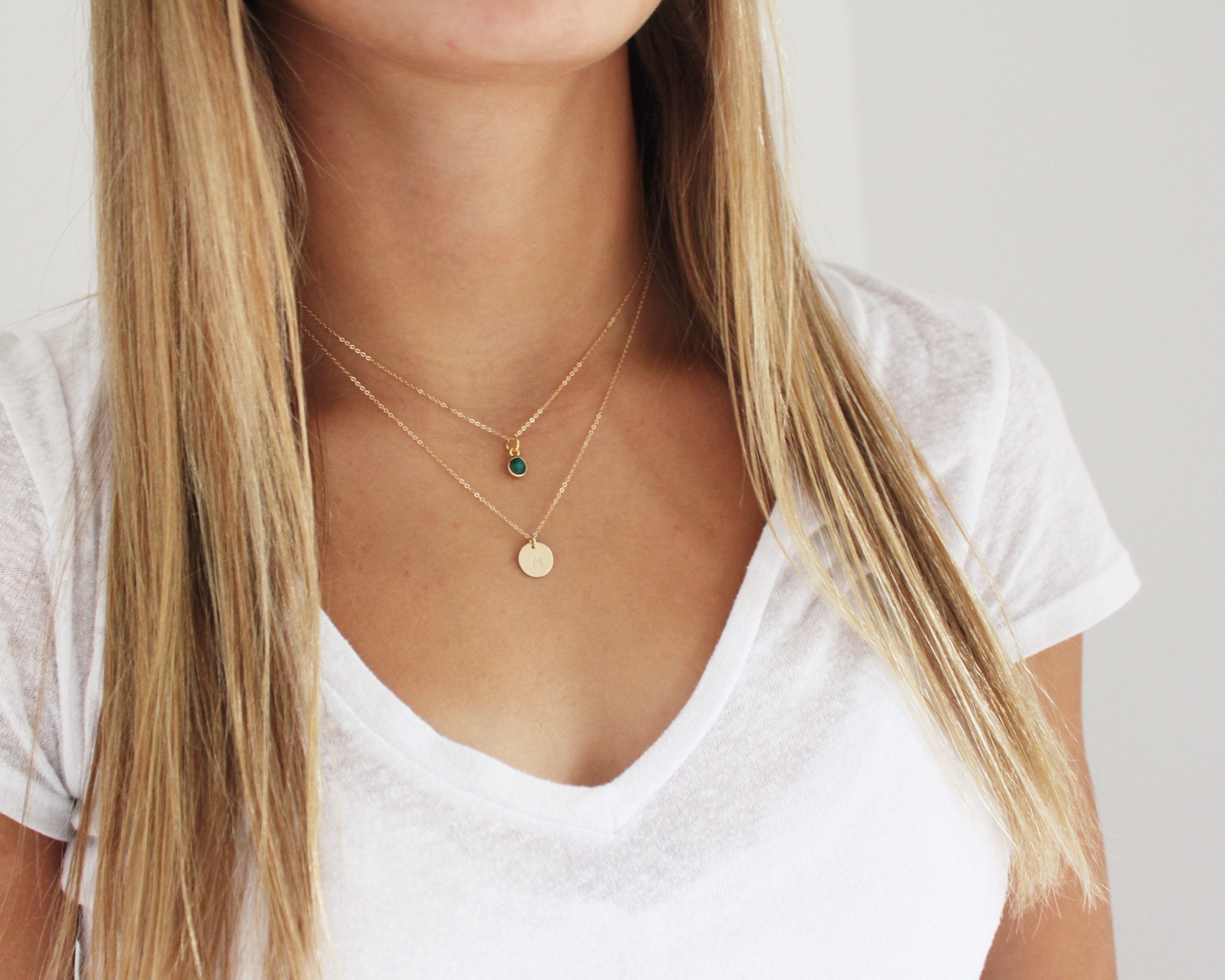 Personalized Necklace & Birthstone Necklace Birthday Gift | Etsy