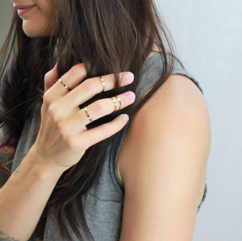 Minimal rings for women Gifts For Women Gift for Wife Gold | Etsy