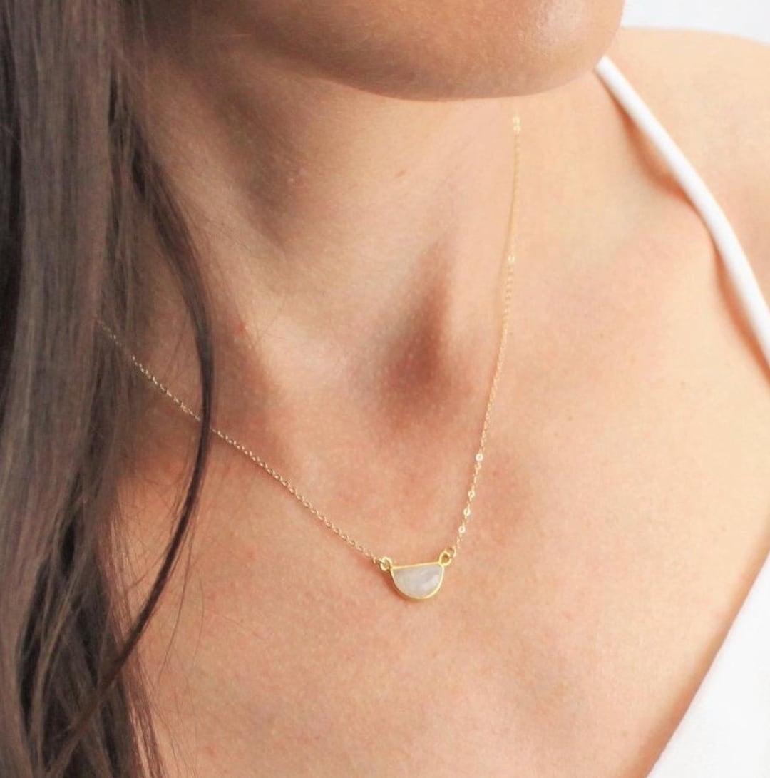 Tiny Gemstone Necklace, Necklaces for Women, Unique Gift, Dainty ...