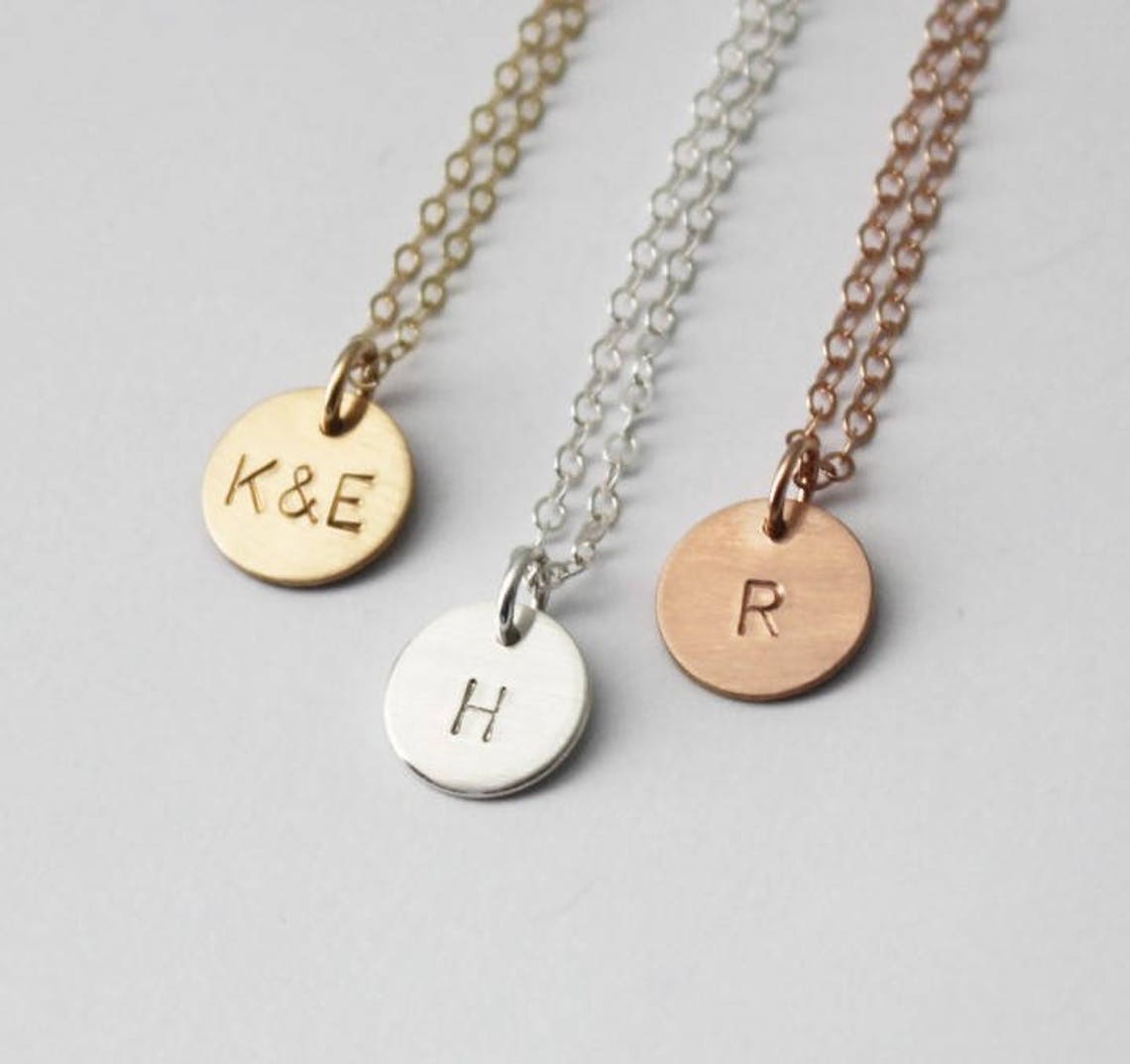 Layered Initial Necklace Set Personalized Necklace Silver | Etsy