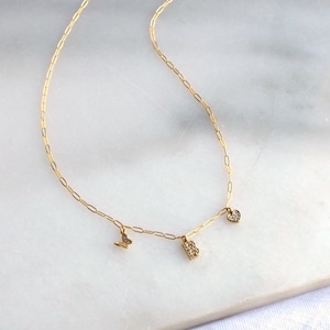 Dainty Multi Charm Necklace, Custom Multi Charm Necklace, Jewelry ...
