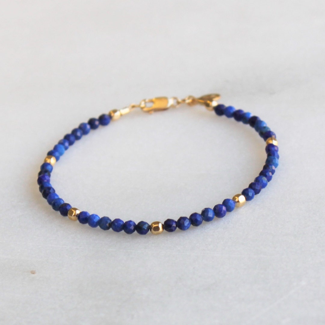 Lapis Jewelry Lapis Bracelet Dainty Beaded Bracelets for Women ...