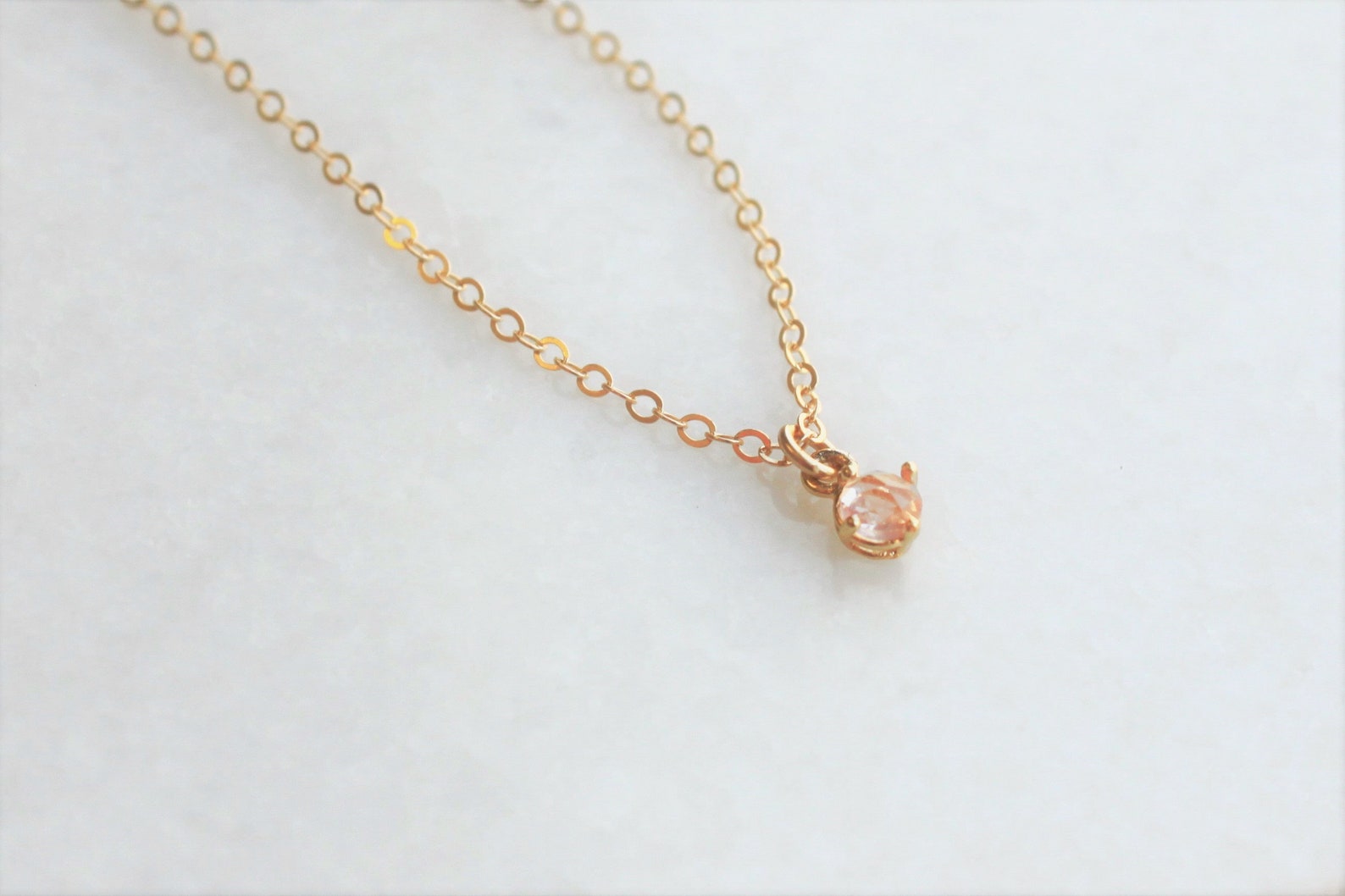 Ultra TINY Pendant Necklace, Dainty Necklace, Jewelry, Necklace, Gift ...