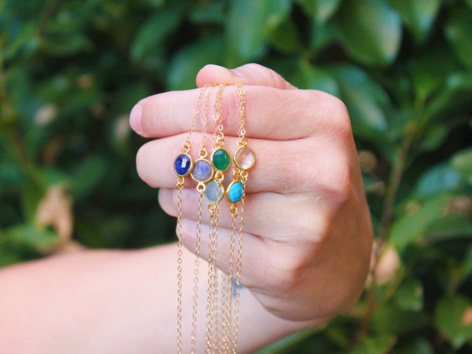 Dainty Gem Choker Necklace Choker Necklace Layering - Etsy
