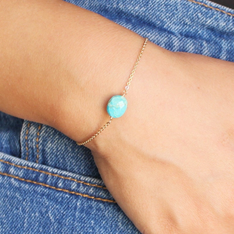 Genuine Turquoise Bracelet - Etsy