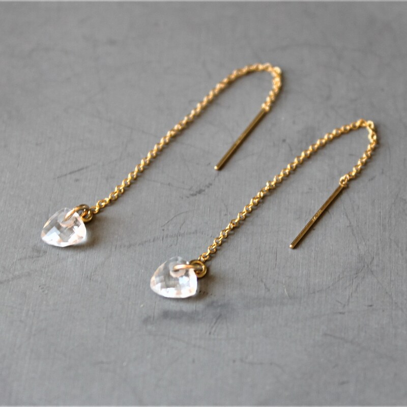 Threader Dangle Earrings - Etsy