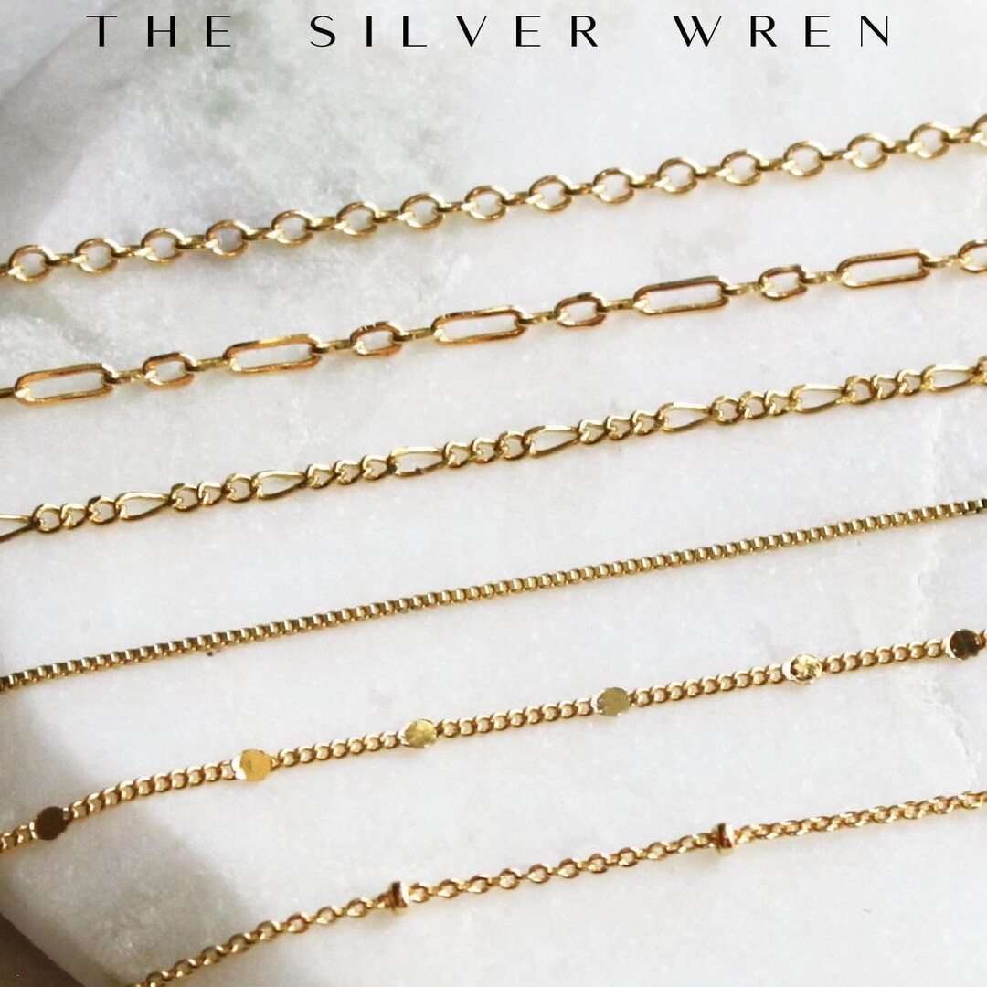 Simple Gold Necklace, Gold Filled Dainty Gold Chain Necklace, Everyday ...