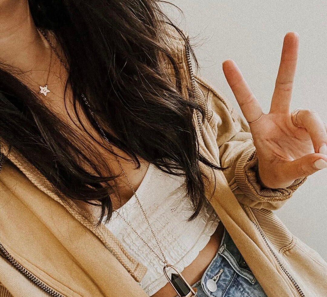 Initial Choker Necklace, Dainty Choker Necklace, Star Choker, Initial ...