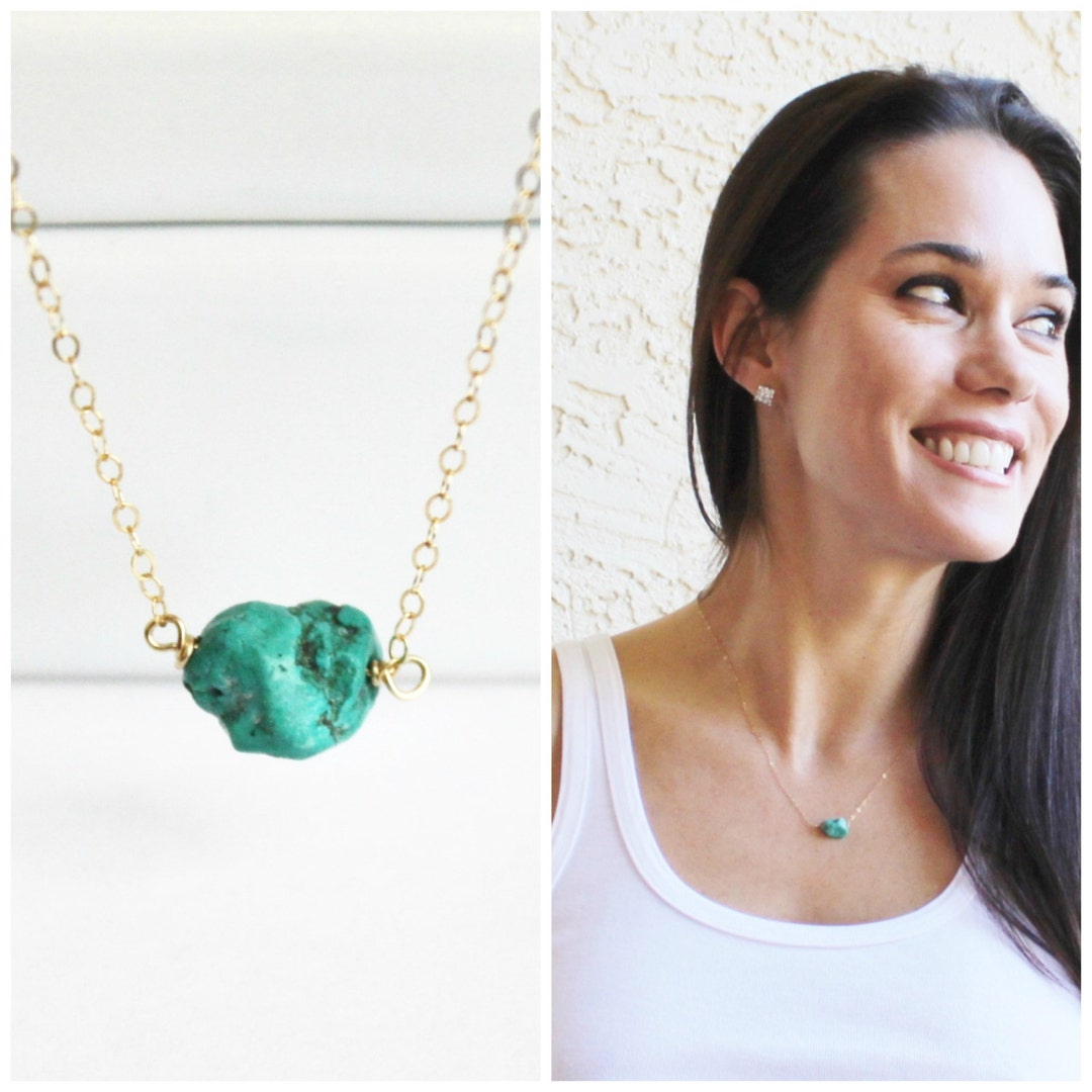 Genuine Turquoise Necklace, Turquoise Jewelry, Real Kingman Turquoise ...