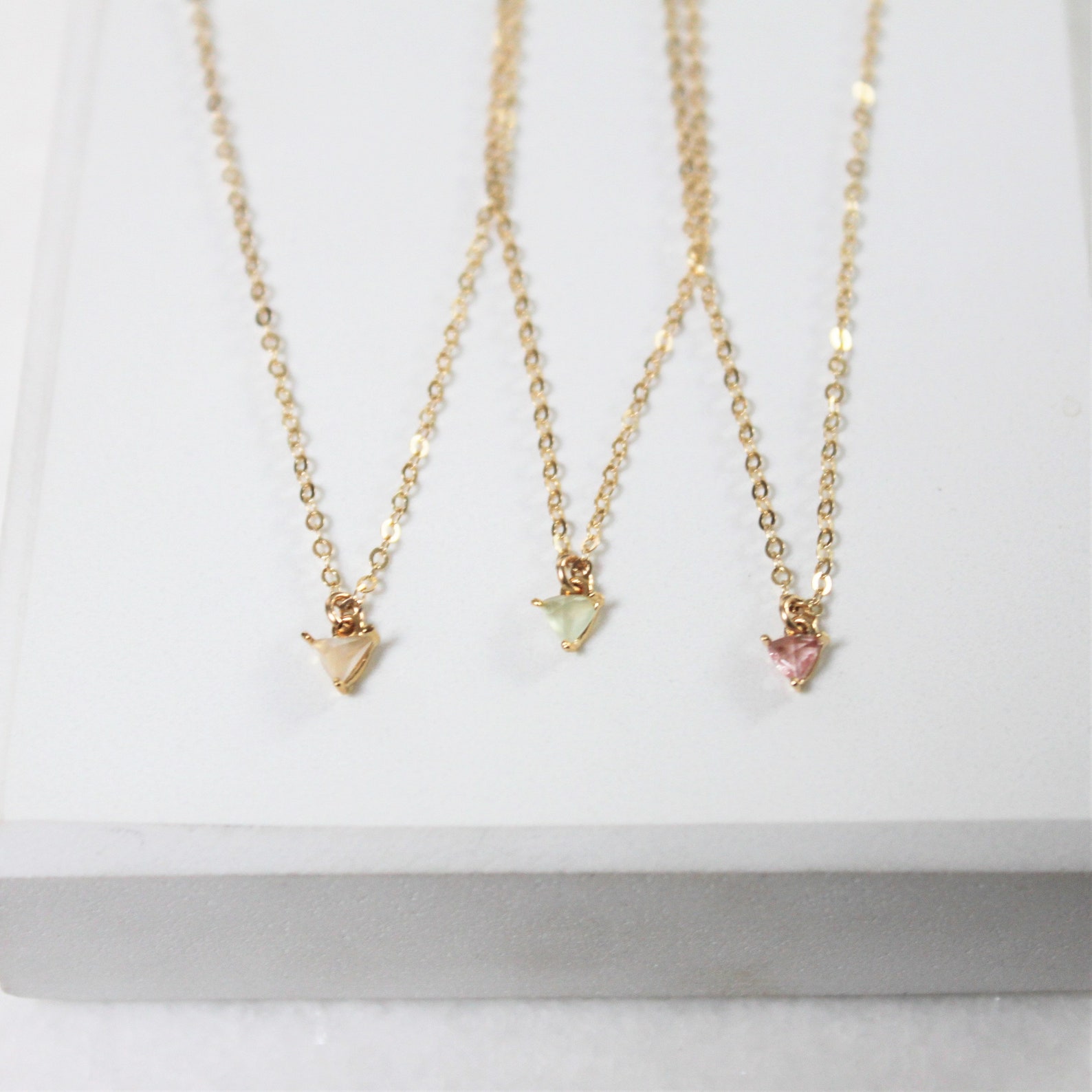 Ultra TINY Pendant Necklace, Dainty Necklace, Jewelry, Necklace, Gift ...