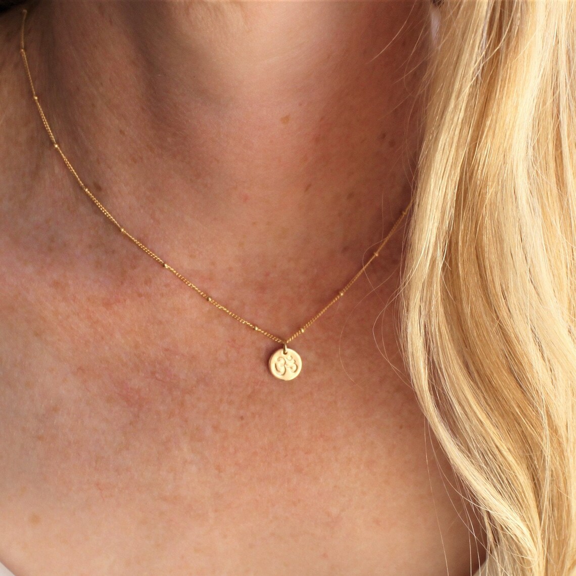 Om Necklace Silver Gold Necklace Inspirational Jewelry Ohm | Etsy