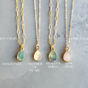 Tiny Gem Pendant Necklace, Birthday Gift, Necklaces for Women, Necklace ...