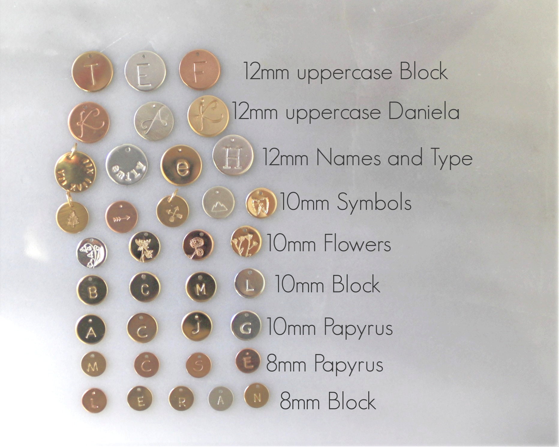 Add Another Charm Add on Charm 12mm 10mm and 8mm Initial - Etsy