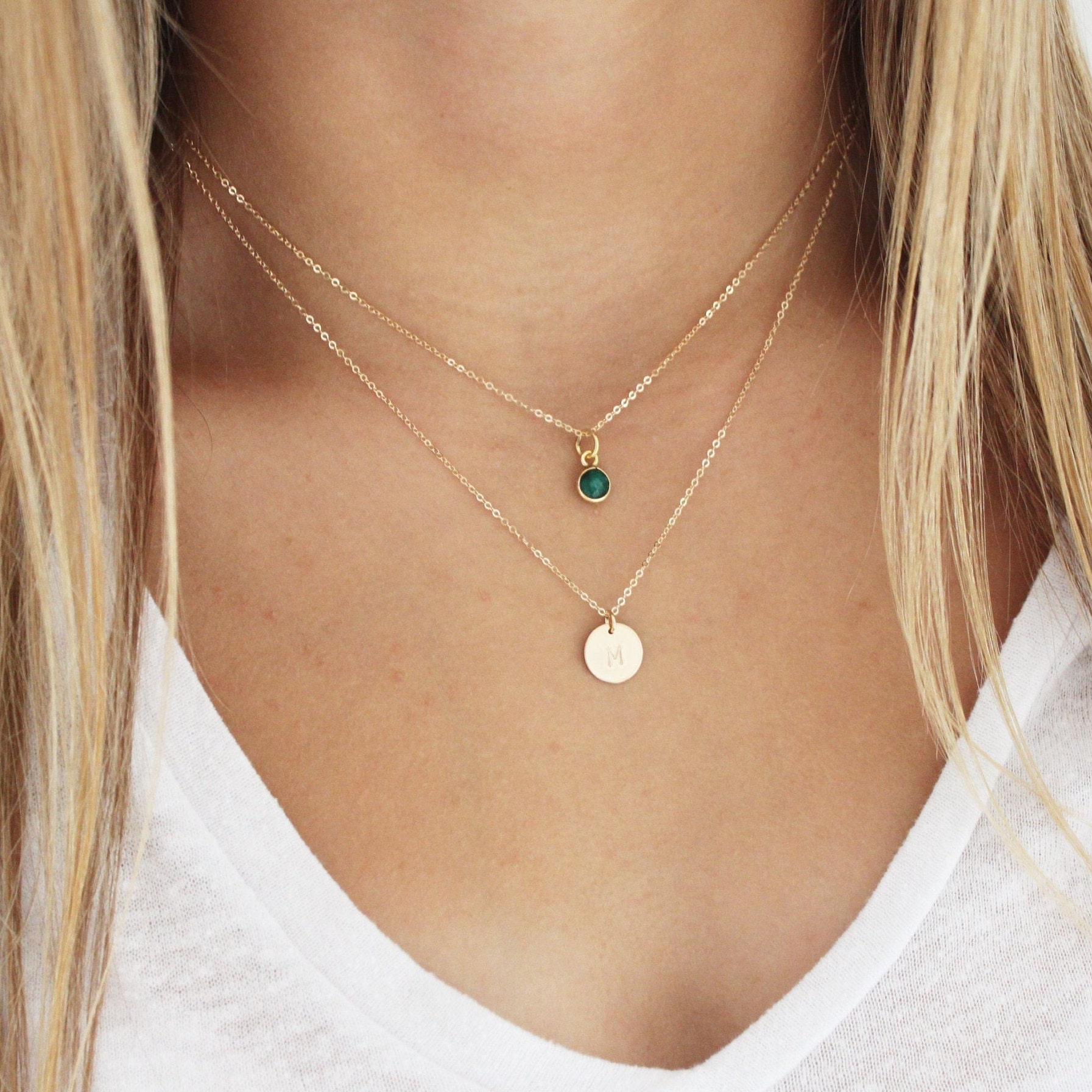 Personalized Necklace & Birthstone Necklace Birthday Gift | Etsy