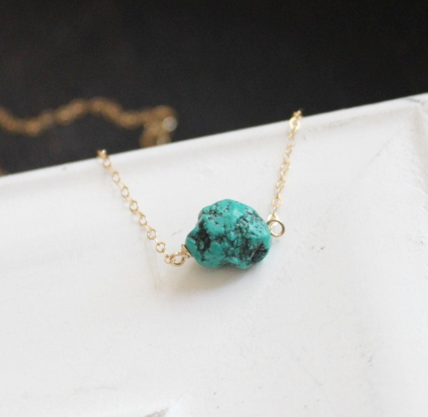 Genuine Turquoise Necklace, Turquoise Jewelry, Real Kingman Turquoise ...