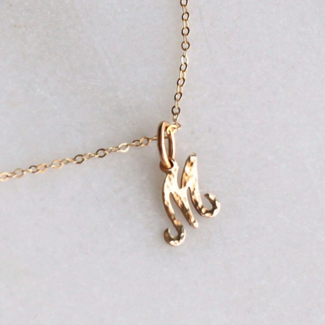 Script Letter Necklace, Personalized Jewelry for Her, 14kt Gold Filled ...