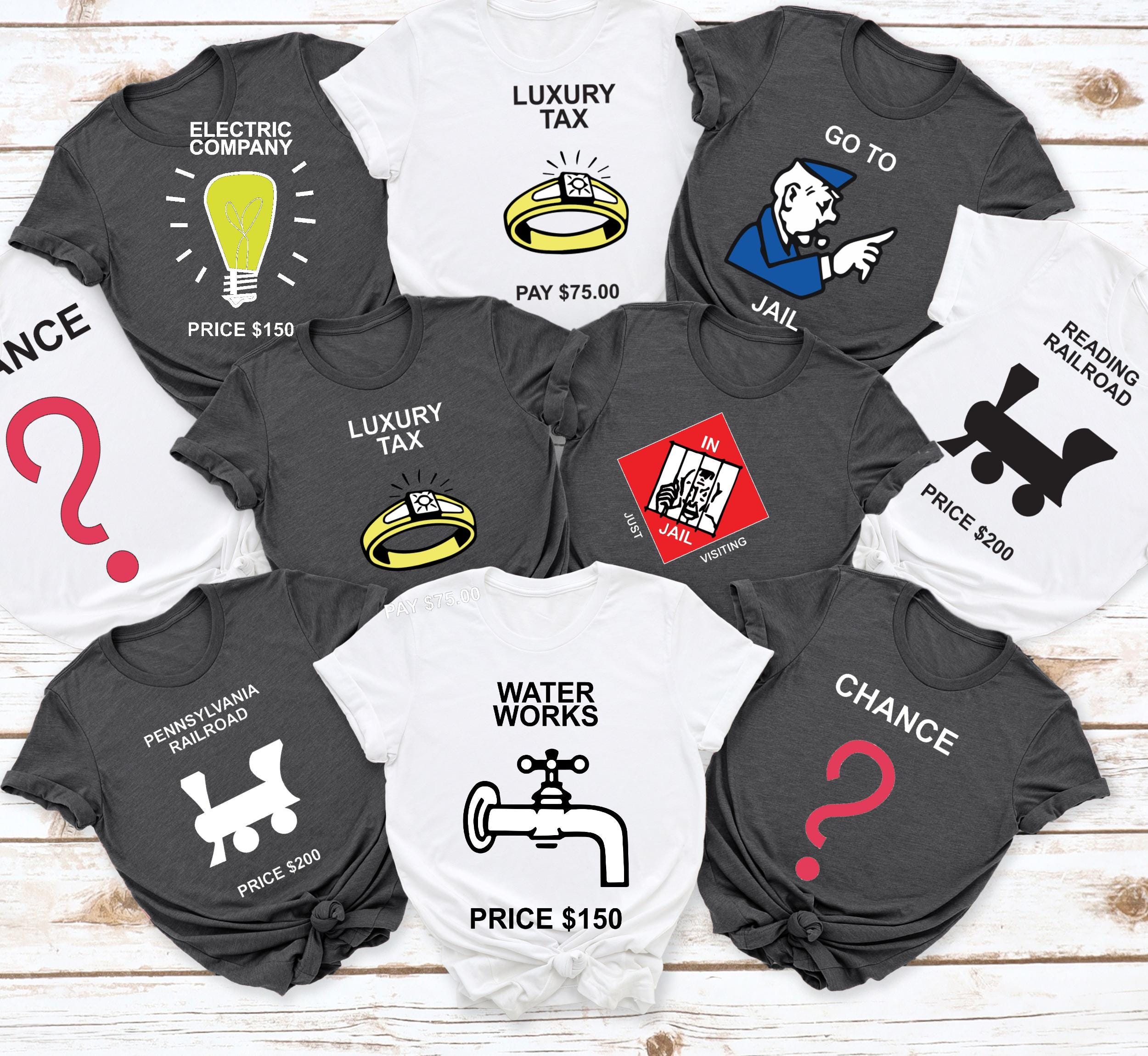 Monopoly Game Halloween Costume Shirts, Monopoly Game Cards Cosplay ...